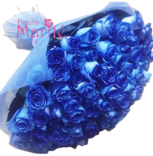 Ramo Buchon 50 Azules – Floreriamarite.cl